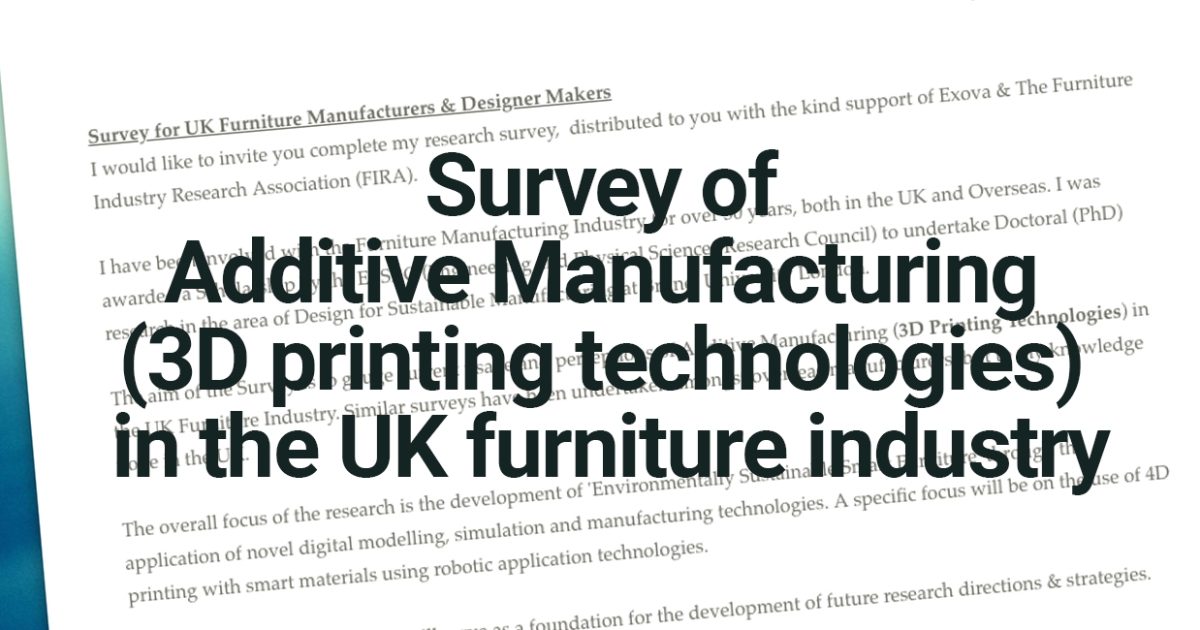 Perception and use of Additive… | Furniture & Joinery Production